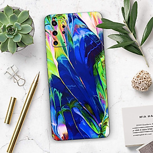 DesignSkinz Blurred Abstract Flow V6 Protective Vinyl Decal Wrap Skin Cover Compatible with The Samsung Galaxy S20 (Screen Trim & Back Glass Skin)