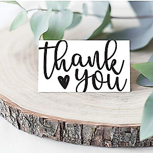 50 Fun Script Customer Thank You for Order Cards (3.5" x 2") Thank You for Supporting My Small Business - Small Online Business Package Insert - Business Card Size