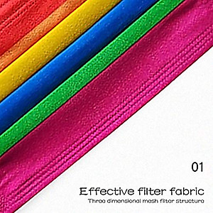 IIIHAT 50/100Pcs Rainbow Printed Pattern Disposable Face Masks for Kids/Adult,3-ply Face Mouth Protection Shield, High Breathable & Ventilation Security (B-Adult, 50PCS)