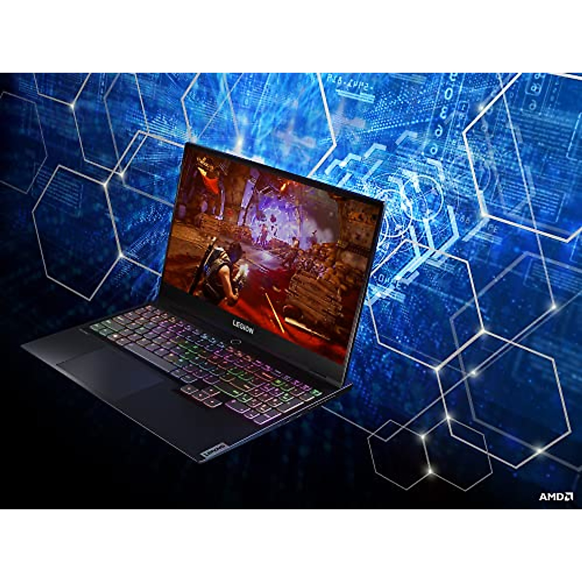 Lenovo - Legion Slim 7 - Gaming Laptop - AMD Ryzen 7 5800H - 16GB DDR4 RAM - 2 x 1TB NVMe TLC SSD - NVIDIA GeForce RTX 3060 Max-Q Graphics - 15.6" FHD 165 Hz - Windows