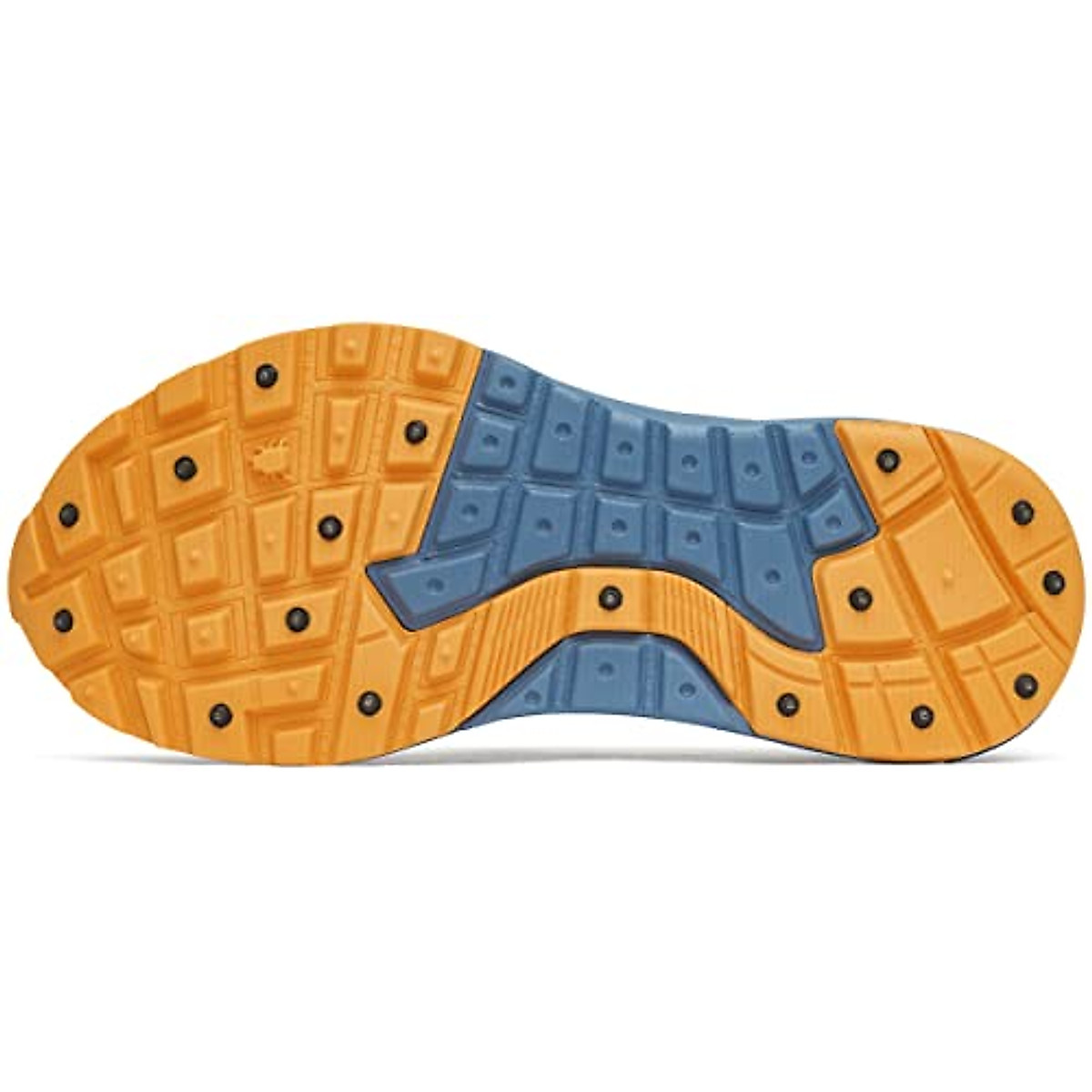 Icebug Womens NewRun BUGrip Trail Running Shoe with Carbide Studded Traction Sole, Mist Blue/Orange, L09.0