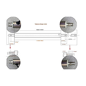 SOViK 12V DC Micro Linear Actuator 6 inch Stroke Max Force 22lbs Speed 0.5"/sec Tube Diameter 0.8" Internal Limit Switch