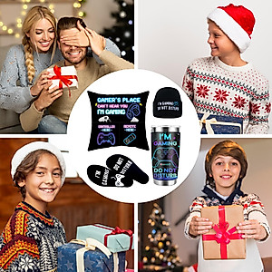 Golden Associate Gamer Gifts,Tumbler Mug Socks Beanie Hat Pillow Cover Set,Gifts for Teen Boys Teenagers Men