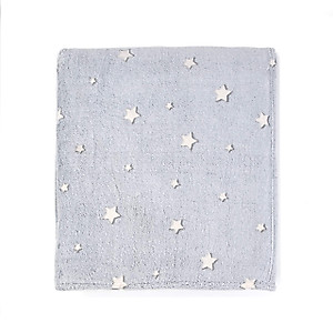 Tadpoles Super Soft Glow in The Dark Stars Baby Blanket, Girls and Boys (30x40 inch)