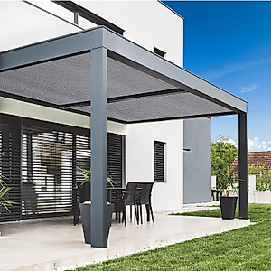 VICLLAX 90% Shade Fabric Sun Shade Cloth Privacy Screen with Reinforced Grommets for Outdoor Patio Garden Pergola Cover Canopy 10x14 FT, Dark Grey