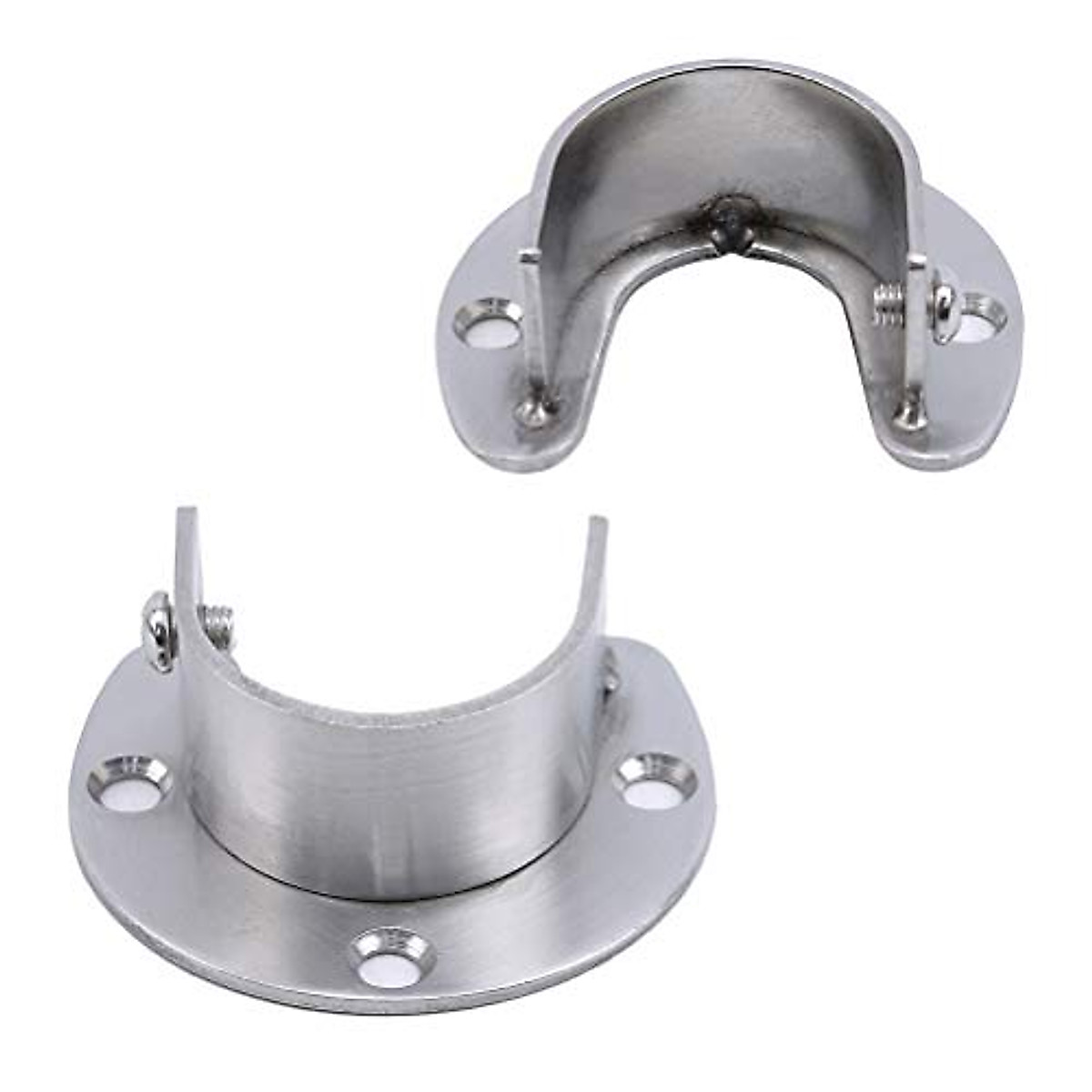 Uspacific 6 Packs Closet Pole Sockets, Stainless Steel Closet Rod End Supports with Screws,Screwdriver for Easy Installation&Quick Removal