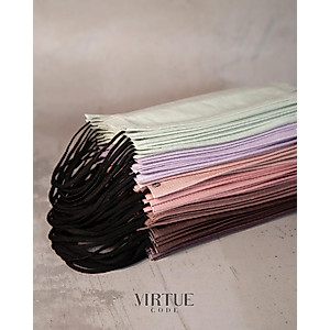 VIRTUE CODE Balance Face Masks - Soft 3 Ply Comfort Face Masks, Colorful Disposable Face Mask 50 Pack. Latte Love Colored Masks. Adults Mens and Womens Disposable Face Masks