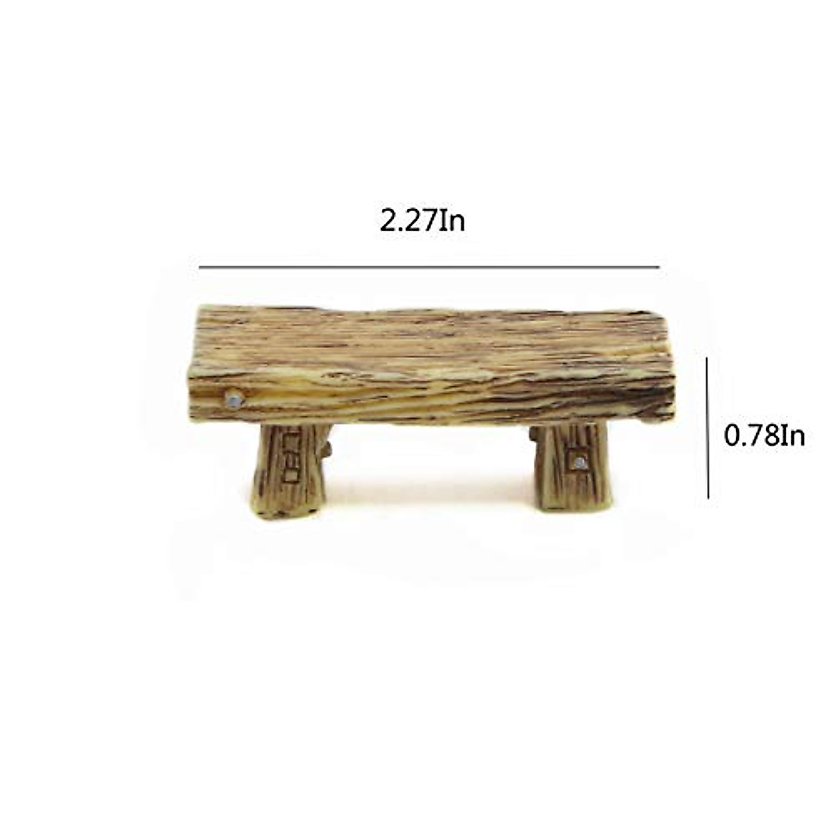ODDIER 3Pcs Mini Resin Bench Miniature Fairy Garden Bench Dollhouse Accessories Statue DIY Decor Gift
