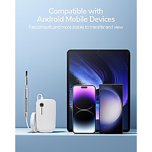 Teslong Otoscope, Video Otoscope with Light, Digital Otoscope with Ear Wax Removal Tools, Ear Camera for Android Phone, USB, with Ear Picks