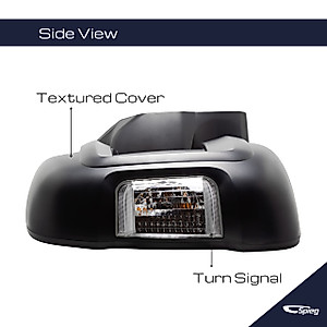 Spieg CH1321417 Passenger Side Mirror for 2014-2021 Ram Promaster 1500 2500 3500 | Right Side View Mirror Assembly Manual Adjustment Non-Heated Glass Turn Signal Light | Textured Black Cover 2 Pins