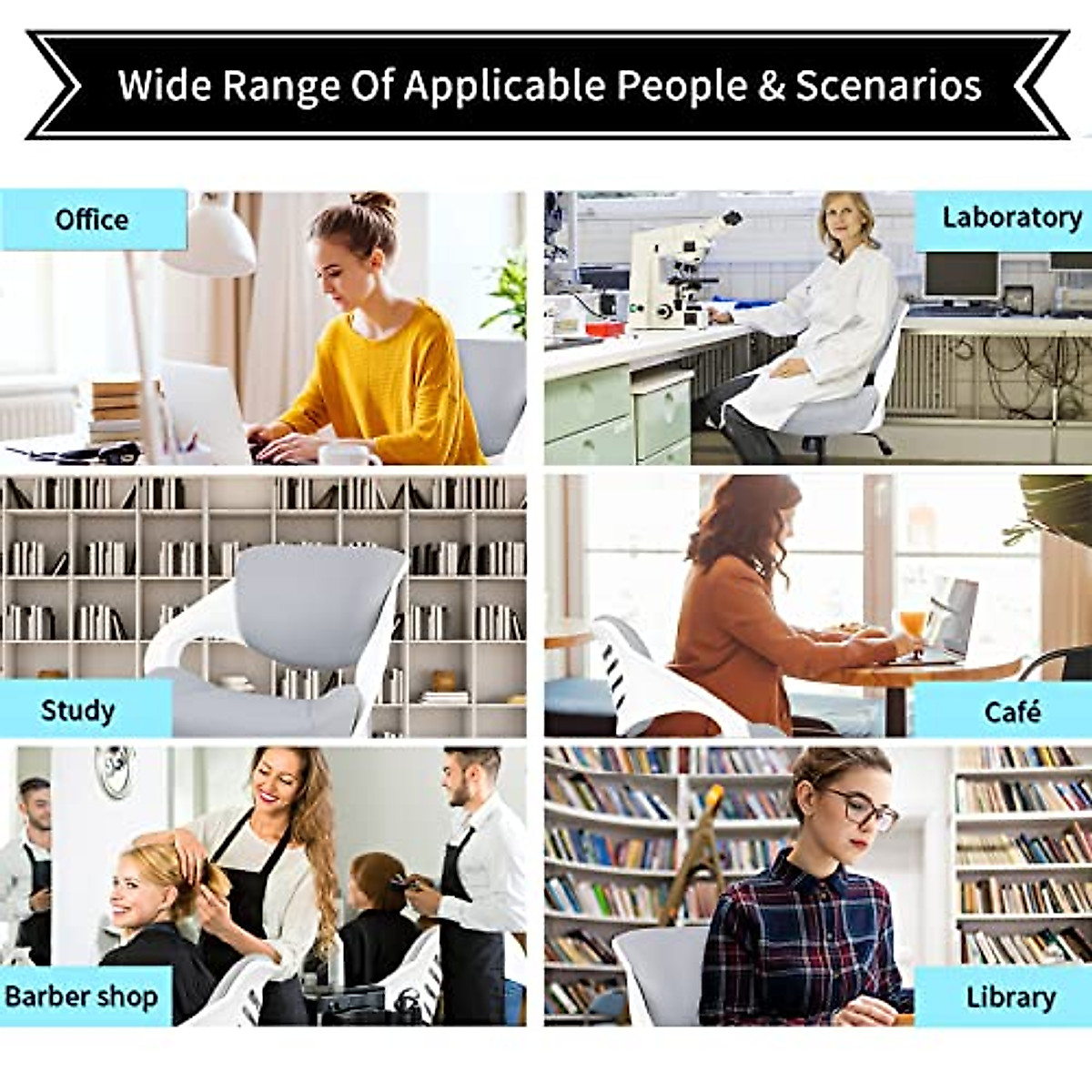 BOJUZIJA Tall Office Chair,Drafting Chair,Standing Computer Desk Chair with Foot Rest- Waist Support Function-Grey