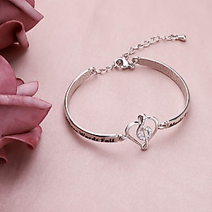 TGBJE Music Bracelet Music Gift Where Words Fail Music Speak Music Lover Gift Music Teacher Gift (Music bangle)