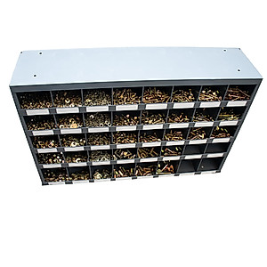 2510 Piece Grade 8 USS Coarse Thread Bolt (Hex Head Cap Screw), Nut, and Washer Assortment with 40 Hole Bin