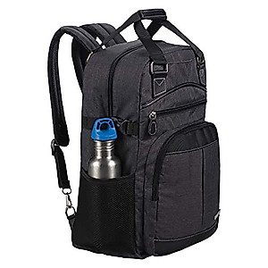 Clark & Mayfield Reed Backpack 17 - Slate Grey with Brown Trim