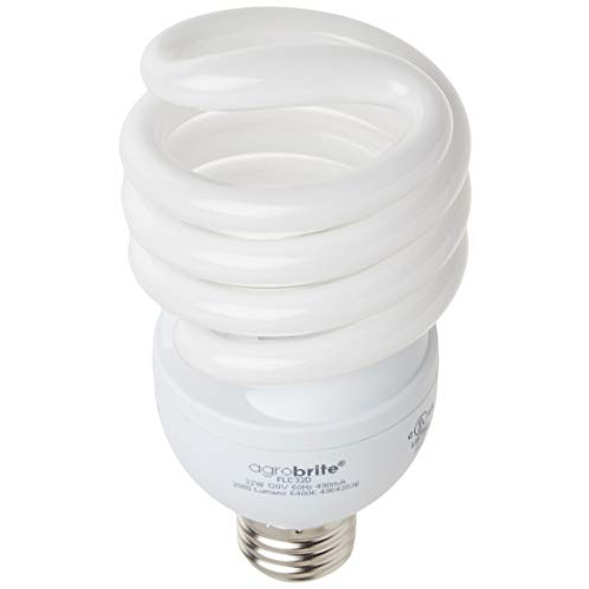 Hydrofarm Agrobrite FLC32D Compact, 32 Watt, 6400K Fluorescent Spiral Grow Lamp, 1 Count (Pack of 1), Brown/A