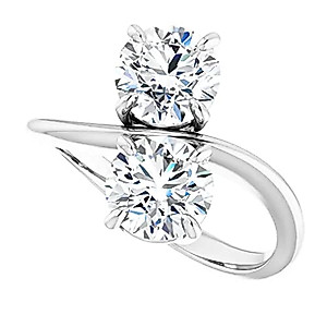 925 Silver,10K/14K/18K Solid White Gold Handmade Engagement Ring 3 CT Round Cut Moissanite Diamond Solitaire Wedding/Gorgeous Gift for/Her Wife Rings