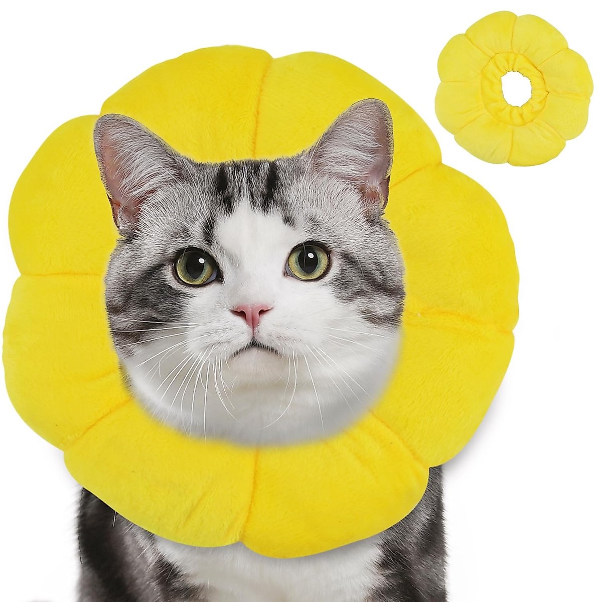 Adjustable Protective Collar for Cat and Puppy，Soft Pet Recovery Collar Does Not Block Vision E Collar，Surgery Recovery Elizabethan Collars