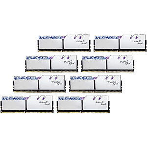G.SKILL Trident Z Royal Series (Intel XMP) DDR4 RAM 256GB (8x32GB) 3200MT/s CL16-18-18-38 1.35V Desktop Computer Memory UDIMM - Silver (F4-3200C16Q2-256GTRS)
