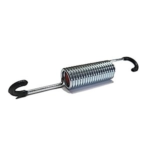 Elegent Upholstery 4-5/8 Overall Length Replacement Recliner Sofa Chair Mechanism Tension Spring Double Long Neck Hook Style Rubber Coated Hooks [4-3/8 Hook to Hook]