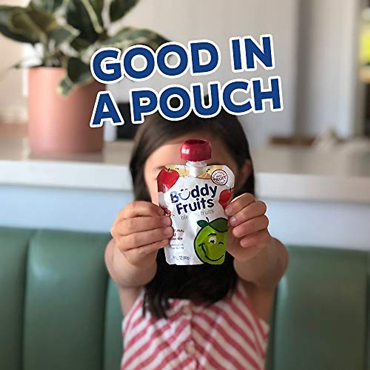 Buddy Fruits & Veggies Snacks To Go Blueberry Sweet Potato Unsweetened Applesauce 3.2oz (18pk) Gluten-Nut-Dairy-Preservative-BPA Free, Non GMO, Kosher