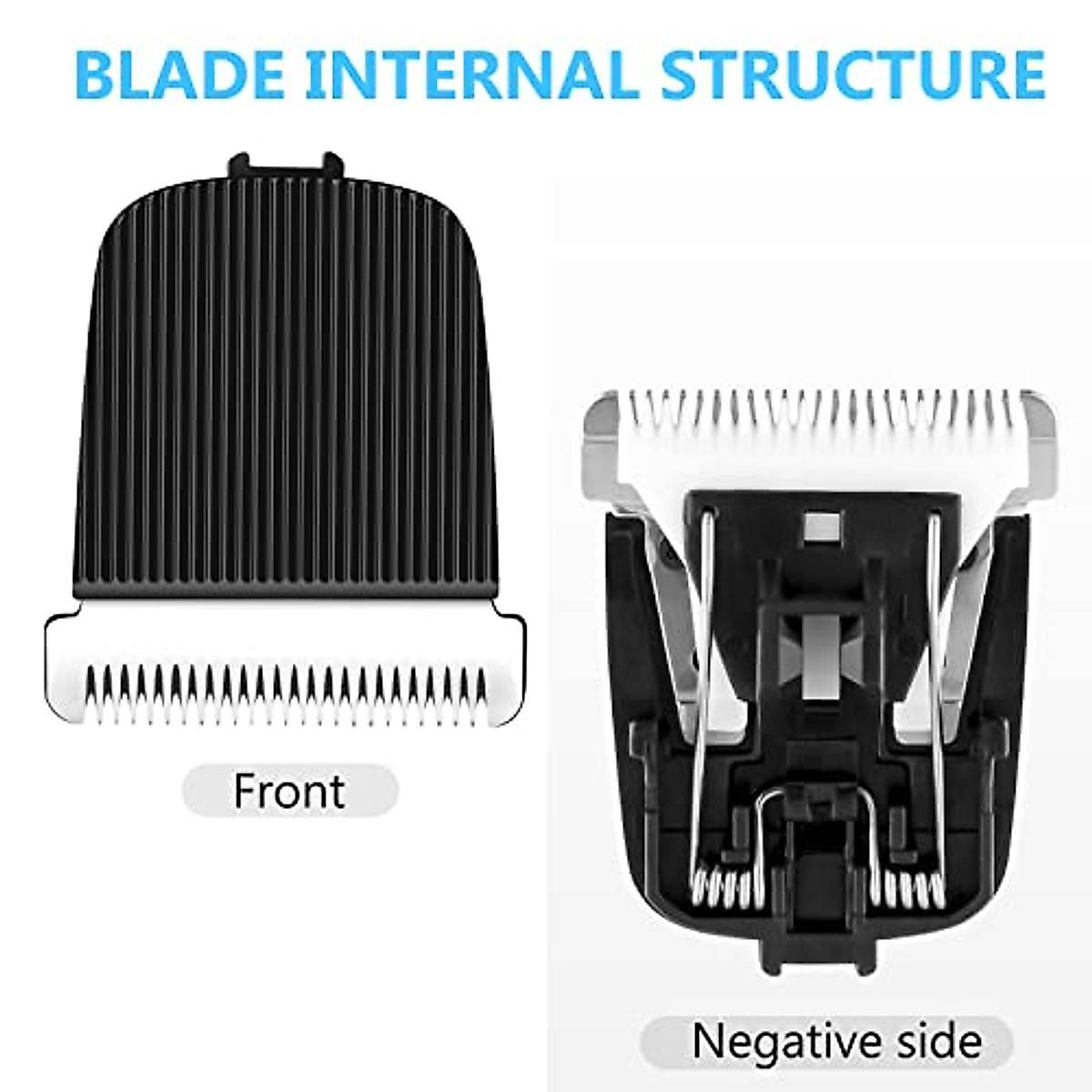2 Pack Replacement Blade for Manscaped The Lawn Mower Electric Groin Hair Trimmer Blade, Hygienic Snap-In Replacement Clipper Blades Fit for Manscaped Lawn Mower 4.0 3.0 2.0,Black