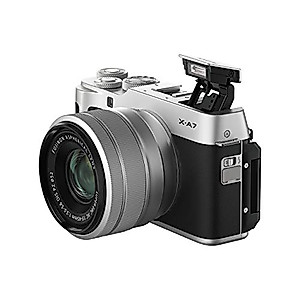 Fujifilm X-A7 Mirrorless Digital Camera w/XC15-45mm F3.5-5.6 OIS PZ Lens, Silver