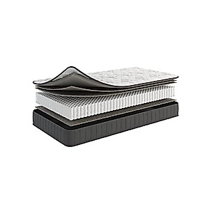 Ottomanson 8" Twin Mattress in a Box Made in USA, Firm Mattress, Hybrid Mattress Cool Improved Airflow with Edge to Edge Pocket Coil, Bed in A Box, Ottopedic