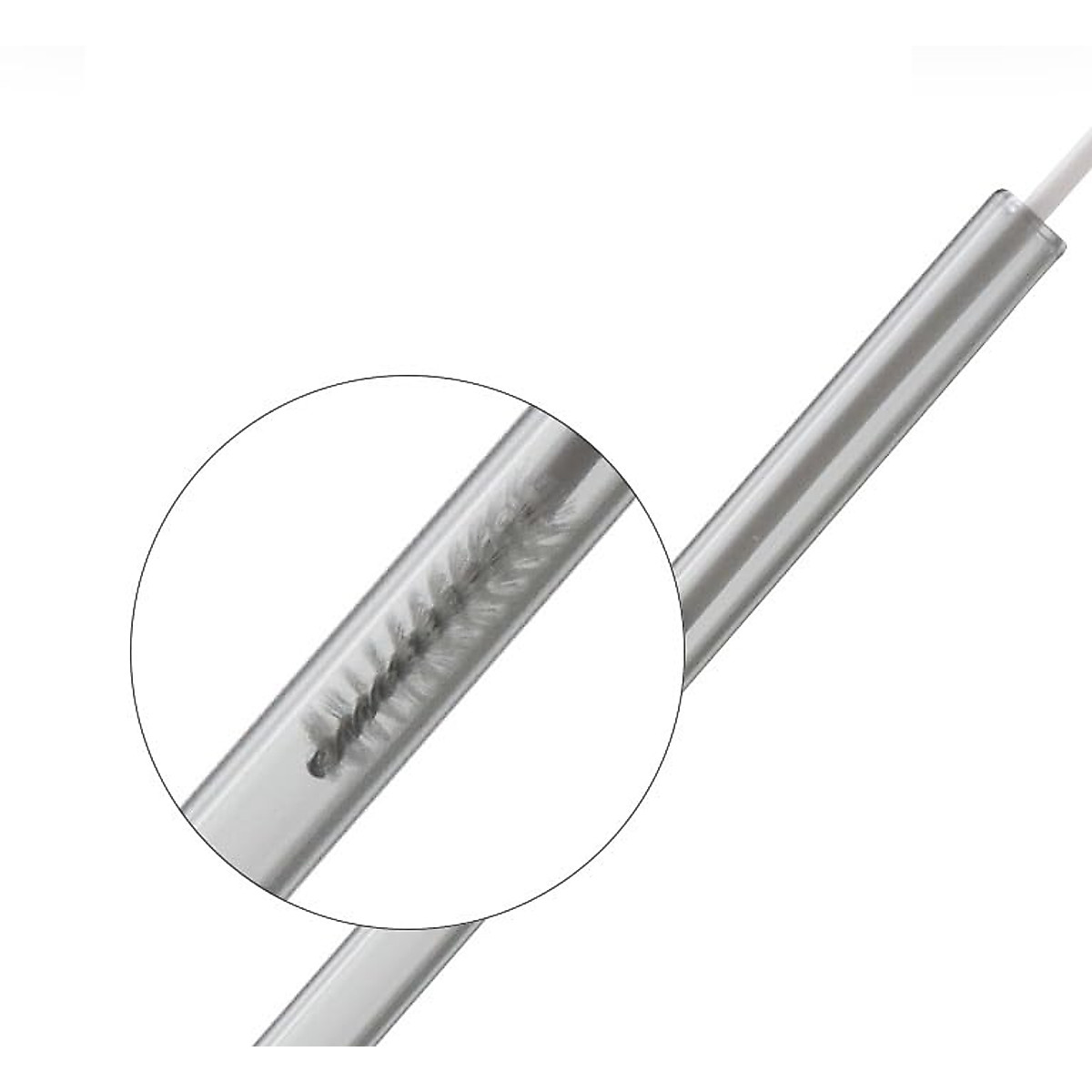 G Reusable Glass Straws Clear - 8.5 inches x 8 mm Straight Drinking Straws Healthy Eco-Friendly BPA Free 4 Pack with 2 Cleaning Stainless Steel Brushes