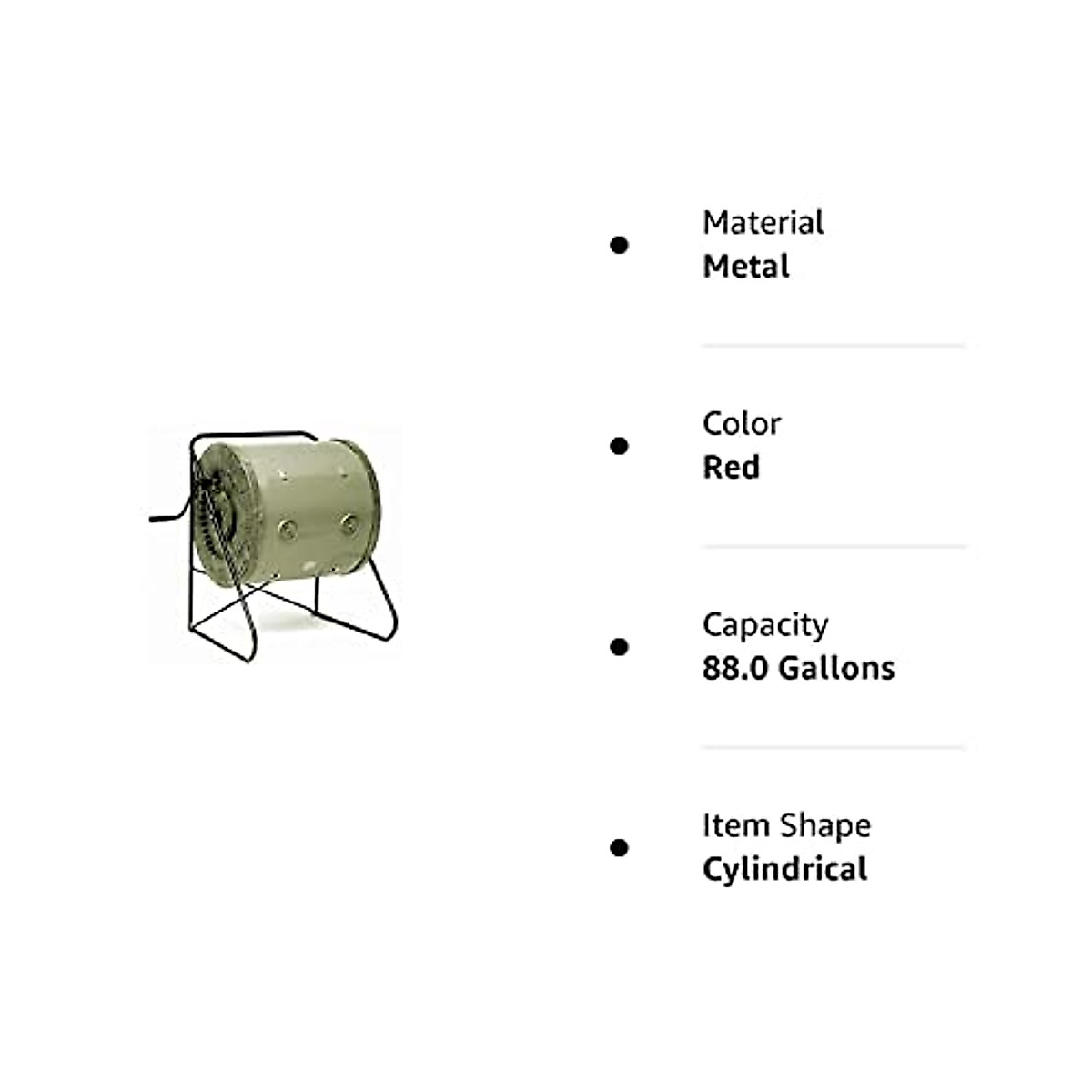 Mantis CT02001 Compact ComposTumbler, 88 Gallons, Red