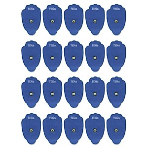 HiDow Compatible Replacement TENS Electrodes, Premium Quality Large Electrode Pads for Hi-Dow TENS Units, 10 Pair of Snap TENS Unit Electrodes (20 TENS Unit Pads), Discount TENS Brand