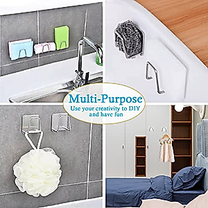 Sunmeyke Waterproof Adhesive Sponge Holder for Kitchen Sink, Never Rust Stainless Steel Silvery(2 Packs), Minimal Size Save Sink Space