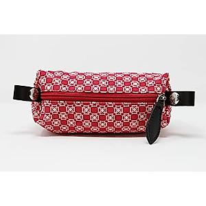 Dominie Liner for Clear Handbag Small Clutch Removable/Interchangeable Liner - Red Canvas Liner, Black Tabs (Black Clutch Sold Separately)
