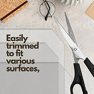 5 Pack of Wire Shelf Liners for Kitchen Closet Cabinet Shelves Fits 14" x 36", Transparent Clear Matte Finish Durable Waterproof Non-Adhesive and Unrolled Flat Shelf Liners