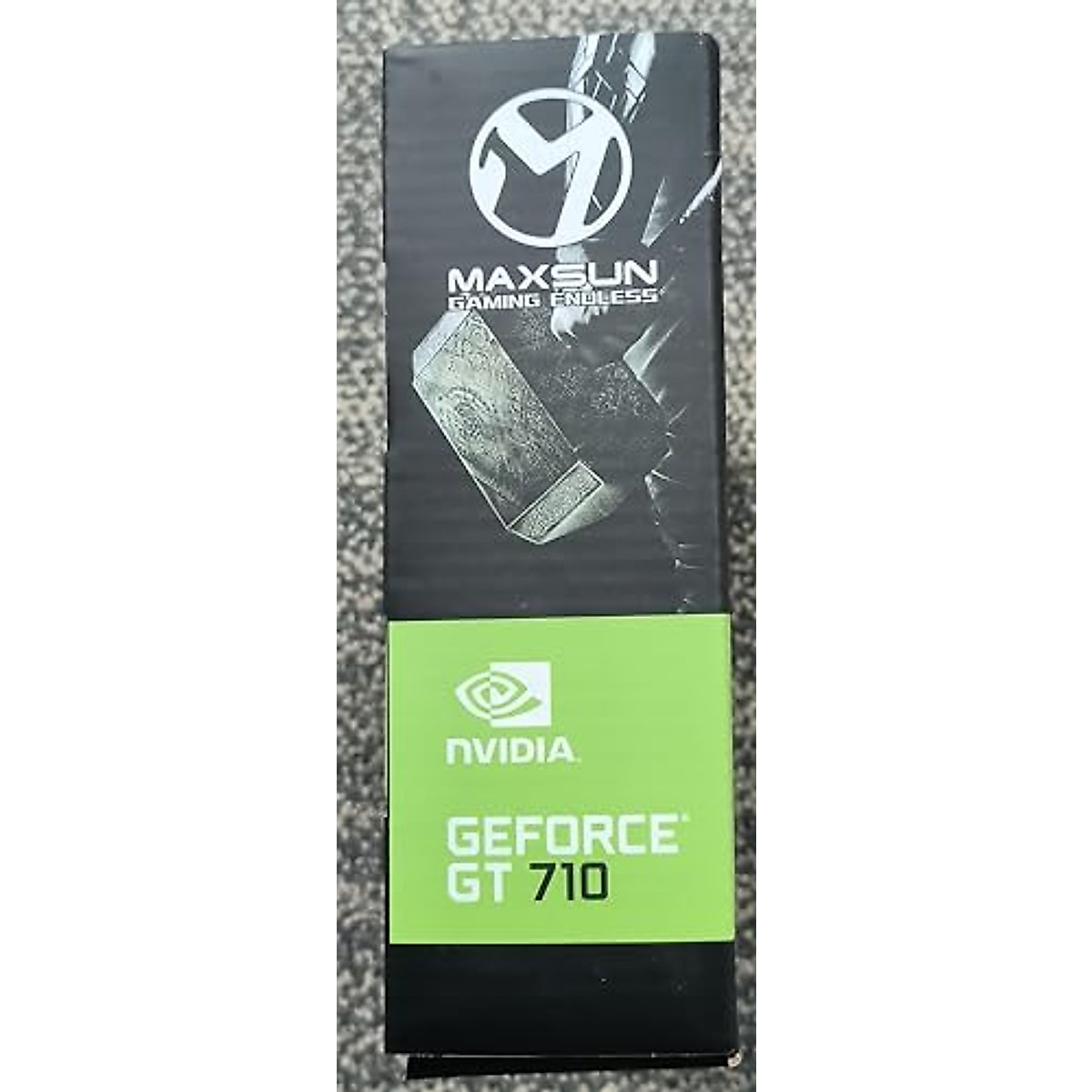 maxsun GEFORCE GT 710 2GB Low Profile Ready Small Form Factor Video Graphics Card GPU Support DirectX12 OpenGL4.5, Low Consumption, VGA, DVI-D, HDMI, HDCP, Silent Passive Fanless Cooling System