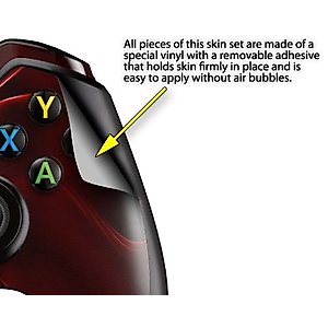 WraptorSkinz Decal Style Vinyl Skin Wrap compatible with XBOX One Original Wireless Controller Abstract 01 Red - (CONTROLLER NOT INCLUDED)
