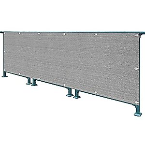 ALBN Balcony Privacy Screen Outdoor Windshield Privacy Protection HDPE Tear Resistance with Rope & Cable Ties, for Fence Patio, Height 75cm/90cm (Color : Mixed Gray, Size : 90x500cm)