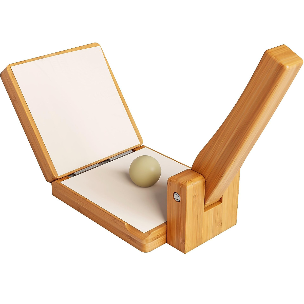 panan Wooden Tortilla Press Mexican Tortillera Presser Made from Natural Food-Grade Bamboo Wood Pataconera with Recipes eBook (Square 6")