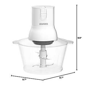 Electric Food Processor, 2L Meat Grinder with 2 Speed Food Chopper & Vegetable Chopper, 8 Cup with Powerful 350W Food Chopper for Vegetables, Fruits, Meat, Nuts, Beans, etc（4 Sharp Blades）