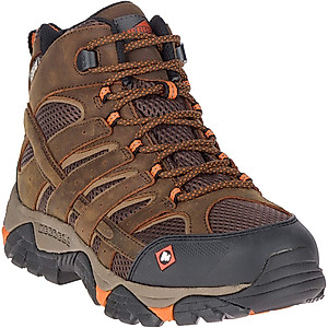 Merrell Men's Moab Vertex Mid Waterproof Static Resistance Construction Boot, Clay, 9