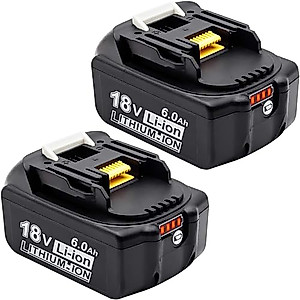 orstaimer 2 Packs 18V 5000mAh Replacement Battery for Makita 18V Compatible with BL1850 BL1860B BL1830 BL1840 BL1845 BL1815 BL1820 BL1860B Batteries