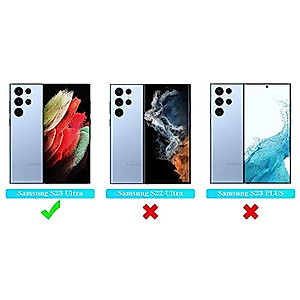 Qinmay for Samsung Galaxy S23 Ultra Case with Lens Camera Protector, Samsung S23 Ultra Case 3-Layer Heavy Duty Body Bumper and Dust Proof Cover for Samsung Galaxy S23 Ultra 5G (WineRed Pink)