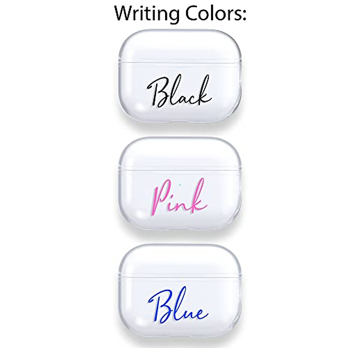 Case Charming Custom Name Case for AirPods Pro 2nd Generation 1st 3rd Clear Personalized with Keychain Carabiner