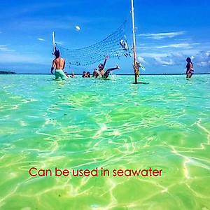 Professional Volleyball Net Outdoor with Aircraft Steel Cable, Heavy Duty Volleyball Net for Backyard, 32x3FT Portable Volleyball Net for Pool Schoolyard Beach, Badminton/Pro Volleyball Net Set