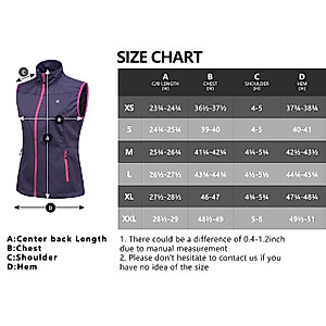 Little Donkey Andy Women's Lightweight Softshell Vest, Windproof Sleeveless Jacket for Running Hiking Travel, Purple S