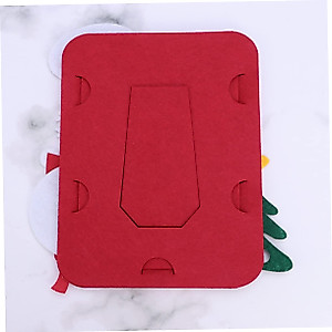 Holibanna Photo Frame Christmas Ornament Christmas Picture Frame Kit Kids Picture Frames Red Decorations Unfinished Photo Frame Kit Red Photo Frame Kraft Paper Embroidery Child