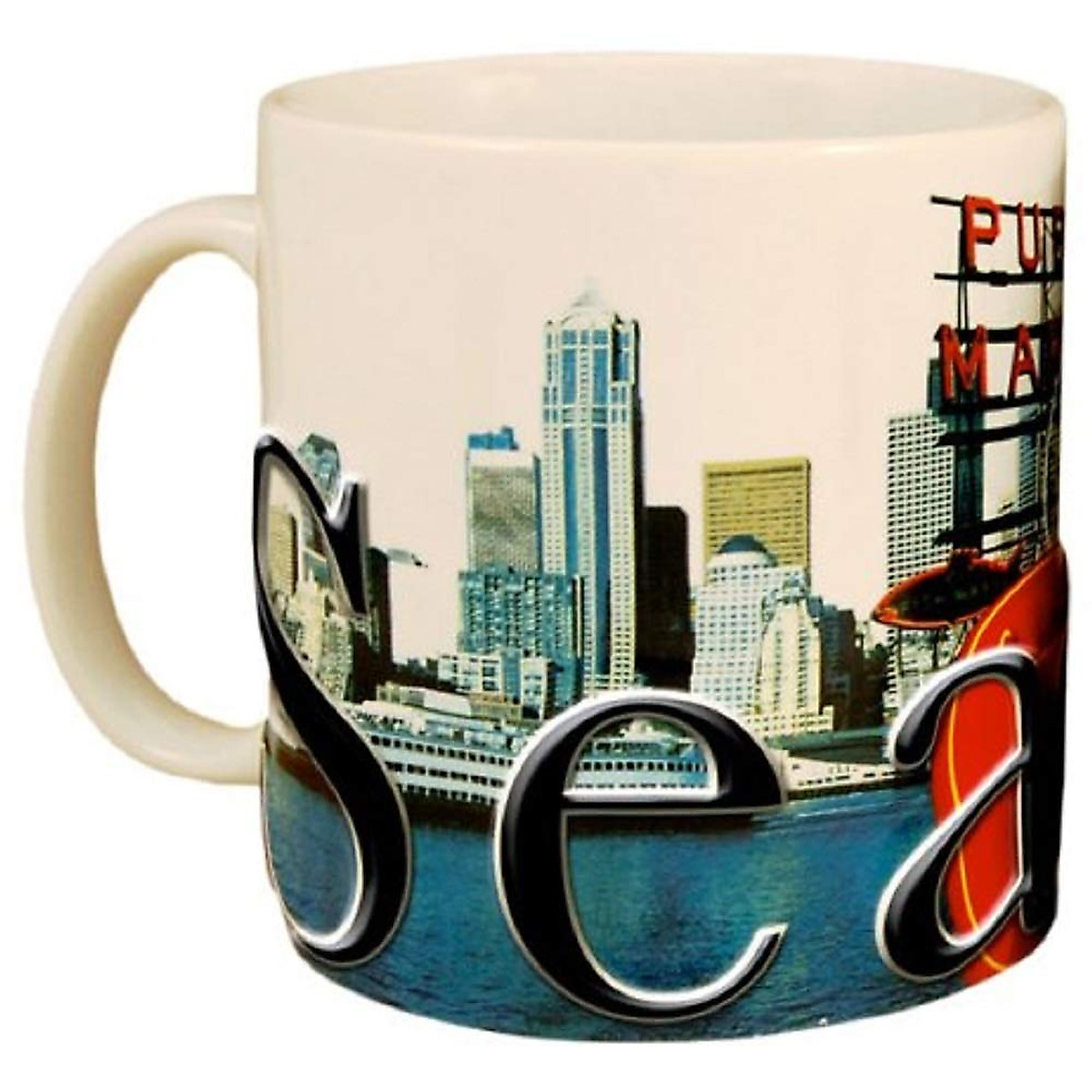 Americaware - City of Seattle Souvenir Ceramic Coffee Mug / Cup - 18oz
