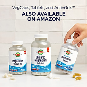 KAL Magnesium Glycinate, New & Improved Fully Chelated High Absorption Formula with BioPerine, Bisglycinate Chelate for Stress, Relaxation, Muscle & Bone Health Support, 60 Servings, 240 VegCaps
