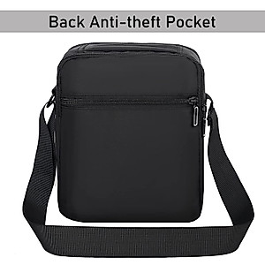 Small Men's Waterproof Messenger Bag - Ideal Crossbody Sling Purse Handbag for Work - Casual Black Shoulder Bag