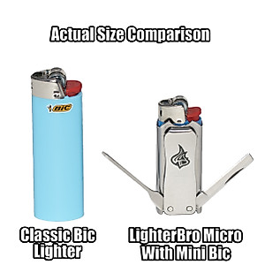 LighterBro Micro Compact Stainless Steel Lighter Sleeve