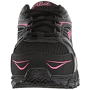 Fila Women's Memory Reckoning 8 Slip Resistant Steel Toe Running Shoe Sr St, Black/Black/KOPK, 9